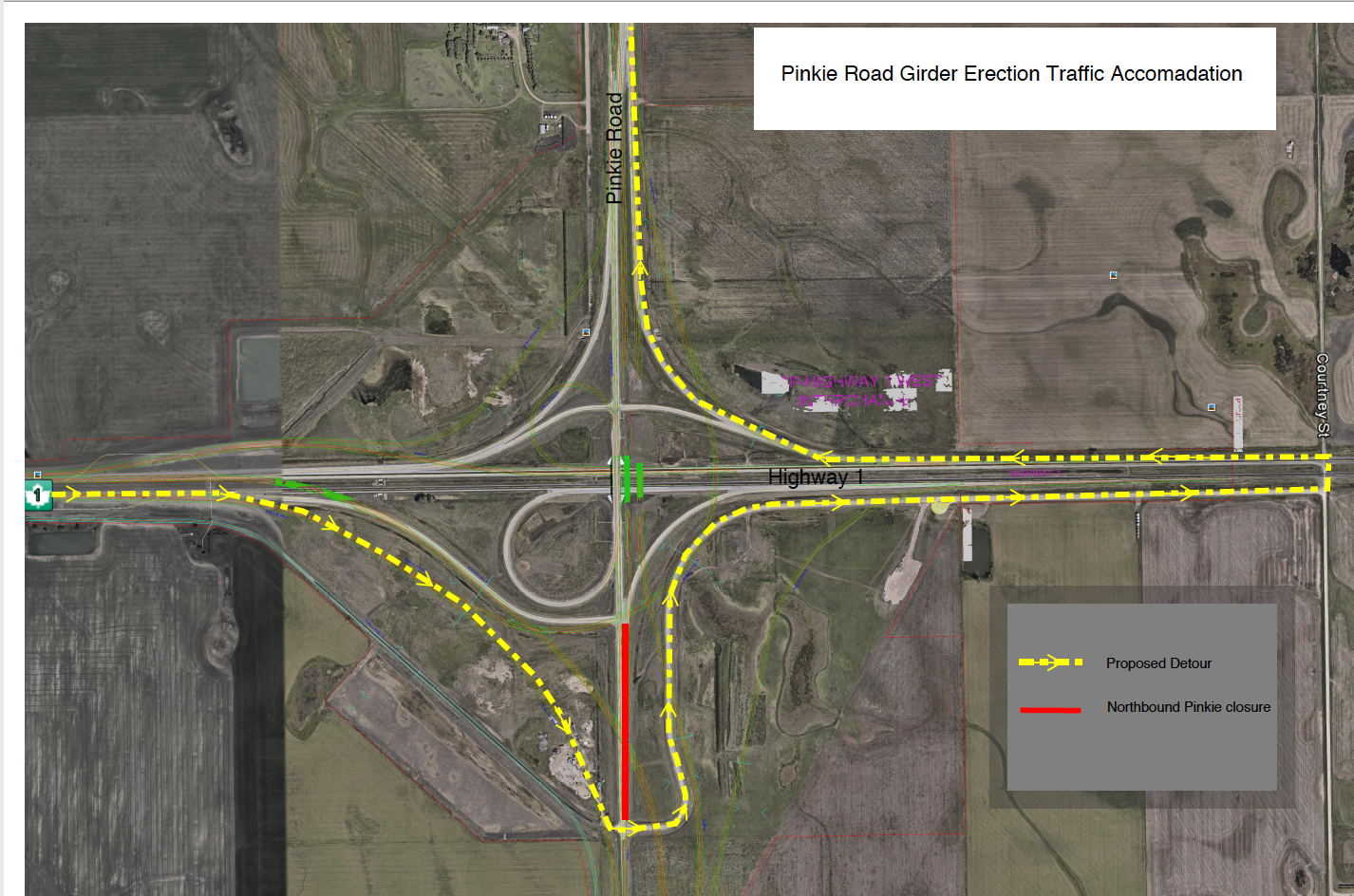 New Pinkie Road Detour – Updated - Regina Bypass